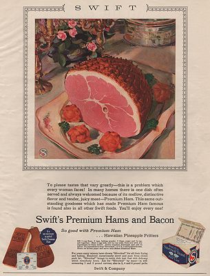 ORIG VINTAGE MAGAZINE AD/ 1929 SWIFT'S PREMIUM HAM AD illustrator- N/A ...