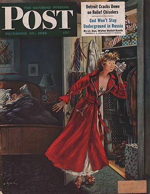 ORIG VINTAGE MAGAZINE COVER/ SATURDAY EVENING POST - DECEMBER 10 1949 ...